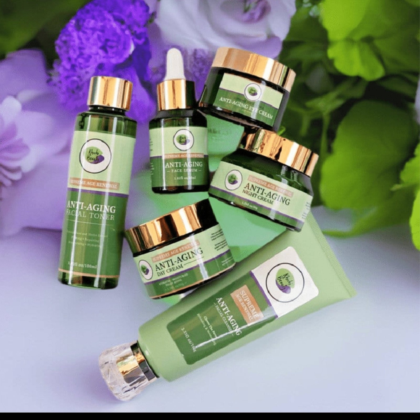 Khichi Beauty 6 pc Supreme Age Renewal Anti-Aging Skincare Set.